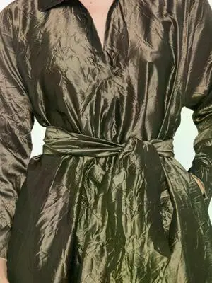 DANIELA GREGIS Crinkled Finish Maxi Dress
