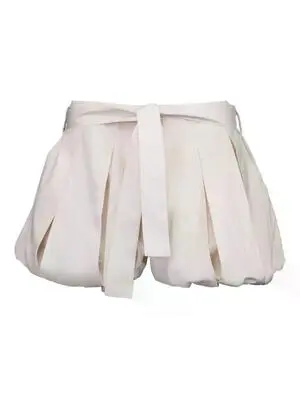 ADRIANA DEGREAS Tie-waist Balloon Shorts - Neutrals