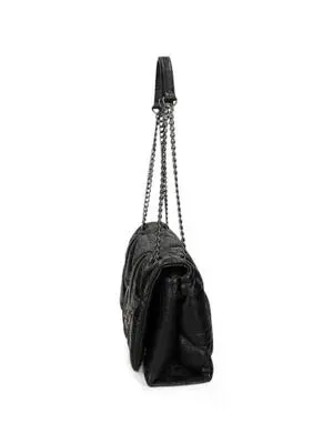 Moschino Logo-appliqué Shoulder Bag - Black