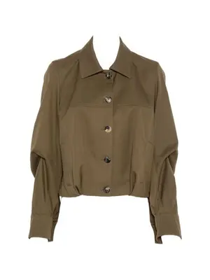Loewe Cotton And Silk Blend Jacket - Green