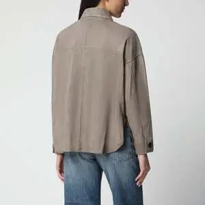 ARMA Taupe Kaylee Suede Shirt Jacket