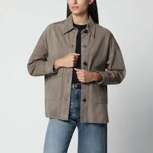 ARMA Taupe Suede Shirt Jacket - Brown