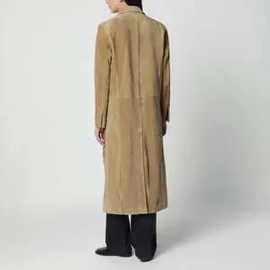 ARMA Olive Alissa Single-breasted Suede Coat