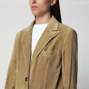 ARMA Olive Alissa Single-breasted Suede Coat