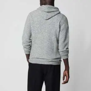 ROBERTO COLLINA Light Gray Cashmere Hoodie
