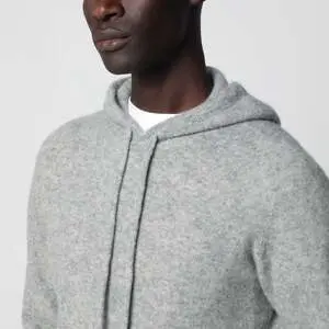 ROBERTO COLLINA Light Gray Cashmere Hoodie