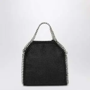 Stella McCartney Falabella Micro Tote Bag In Crystal Mesh - Black