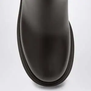 Moncler Kickstream Rain Boots In Pvc And Nylon - Brown