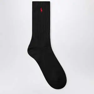 Polo Ralph Lauren Cotton-blend Socks With Embroidered Logo - Black