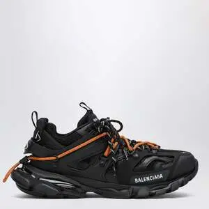 Balenciaga Orange Track Sneakers - Black
