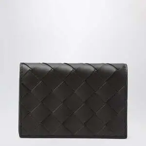Bottega Veneta Intrecciato Business Card Holder In Fondant Leather - Brown