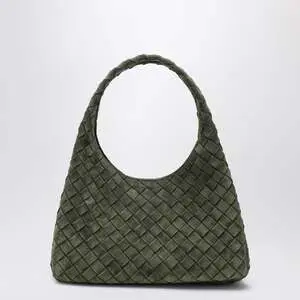Bottega Veneta Small Campana Bag In Suede - Green