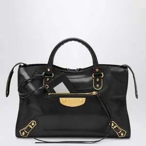 Balenciaga Le City Uptown Medium Bag In Goatskin - Black