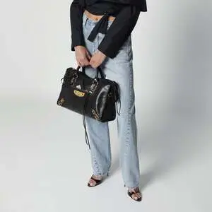 Balenciaga Le City Uptown Medium Bag In Goatskin - Black