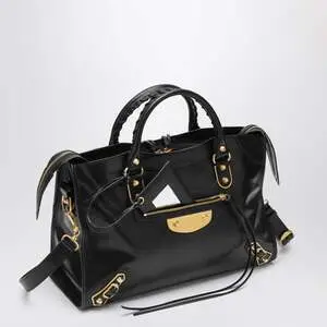 Balenciaga Le City Uptown Medium Bag In Goatskin - Black