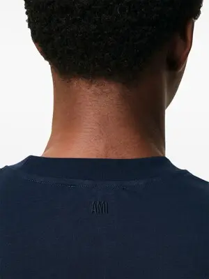 AMI Paris De Coeur Cotton T-shirt - Blue