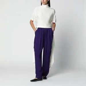 Alaïa Asymmetric Viscose Cady Top - White