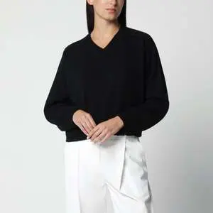 Loulou De Saison Cashmere V-neck Sweater - Black