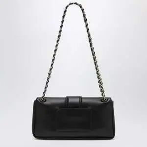 Jacquemus Soft Nappa Leather Shoulder Bag With Chain Strap - Black