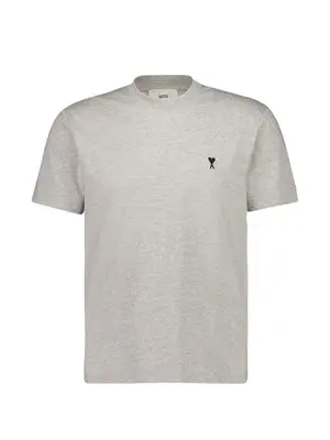 AMI Paris De Coeur Cotton T-shirt - Grey