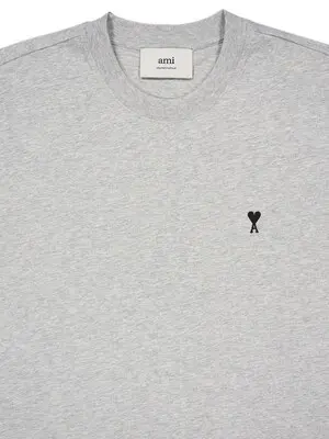 AMI Paris De Coeur Cotton T-shirt - Grey