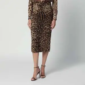 Dolce & Gabbana Leopard-print Cady Skirt