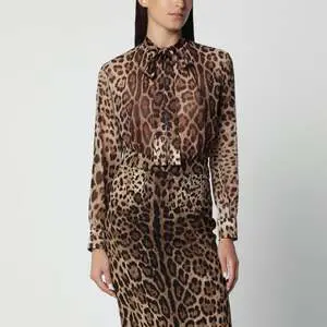 Dolce & Gabbana Leopard-print Silk Georgette Shirt
