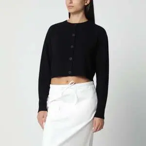 Loulou De Saison Cropped Cashmere Cardigan - Black