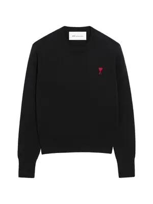 AMI Paris De Coeur Wool Sweater - Black