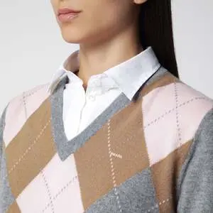 Prada Cashmere Argyle Sweater
