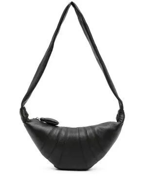 LEMAIRE Croissant Small Leather Shoulder Bag - Black