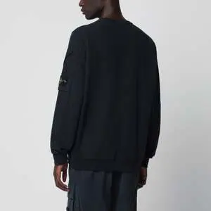 Stone Island Navy Cotton Crewneck Sweatshirt