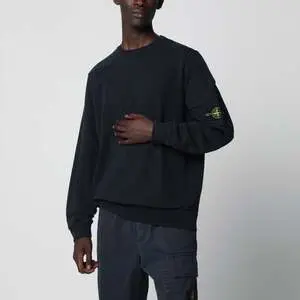 Stone Island Navy Cotton Crewneck Sweatshirt - Blue