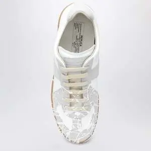 MAISON MARGIELA Replica Leather And Suede Sneakers - White