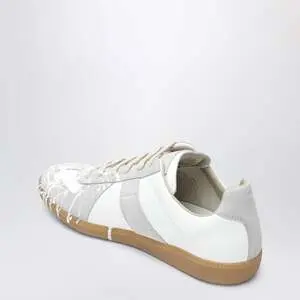 MAISON MARGIELA Replica Leather And Suede Sneakers - White