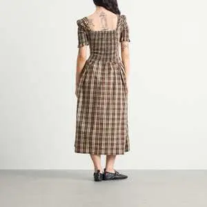 DAMSON MADDER Emmy Shirred Midi Dress
