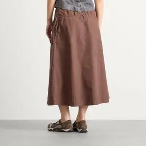 DAMSON MADDER Caspia Volume Midi Skirt - Choc