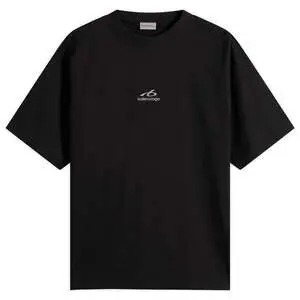 Balenciaga Logo T-shirt In | Size: | 100% Cotton | End Clothing - Black