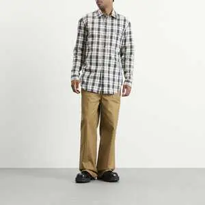 Balenciaga Wide Leg Cotton Chino Pants