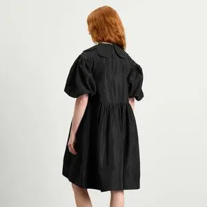 Simone Rocha Mini Puff Sleeve Petal Collar Smock Dress
