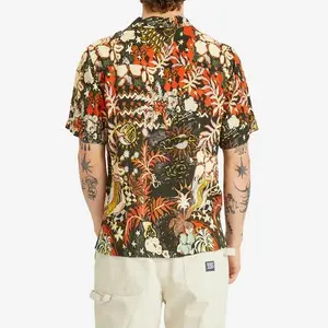 WAX LONDON Didcot Bold Stitch Vacation Shirt - Black/multi