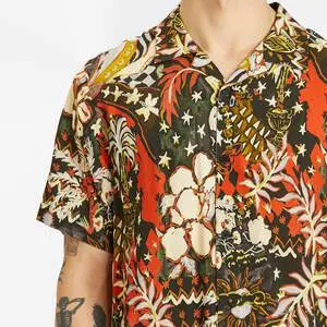 WAX LONDON Didcot Bold Stitch Vacation Shirt - Black/multi