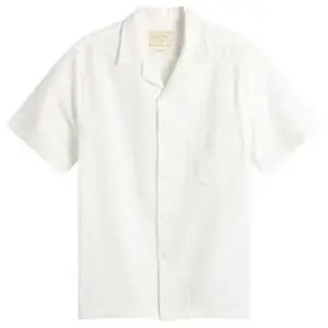 Portuguese Flannel Reeve Jacquard Vacation Shirt - White