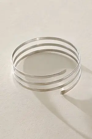 Free People Twisted Arm Cuff At - Silver