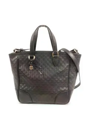 Gucci 2way Leather Tote Bag - Black