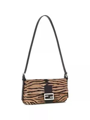 Fendi Baguette Tiger-print Shoulder Bag