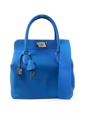 Hermès Toolbox 26 Leather Shoulder Bag - Blue