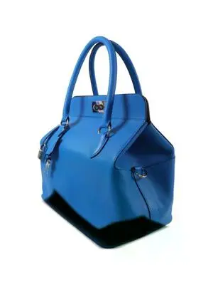 Hermès Toolbox 26 Leather Shoulder Bag - Blue