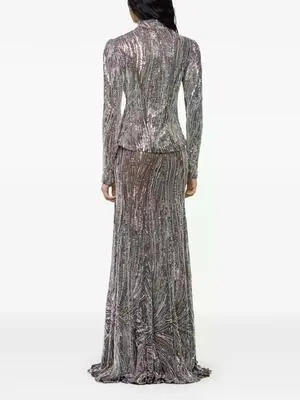Rabanne Sequin-embellished Embroidered Maxi Skirt