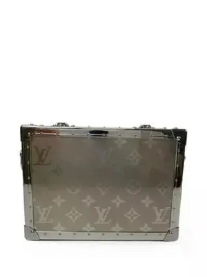 LOUIS VUITTON Monogram Titanium Clutch Box Shoulder Bag